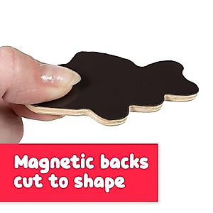 SPARK & WOW Wooden Magnets - Sea Life - Set of 20 - Magnets for Kids Ages 2+ - Cute Animal Magnets for Fridges, Whiteboards and More