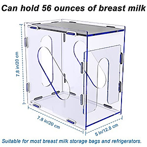 Breast Milk Storage Tower for Breast Milk Storage Bags, Clear Breast Milk Freezer Storage Organizer for Storing Milk, Reusable Breastmilk Storage Containers Freezer - Easy Access