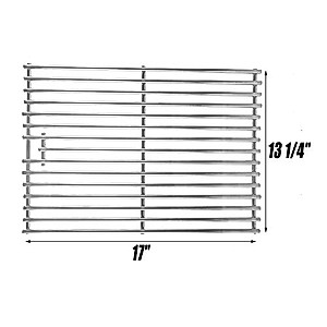 17" x 13 1/4" SOLID Stainless Steel Cooking Grates, Replacement Parts for Charbroil 463411512, 463411712, 463411911, C-45G4CB, 720-0719BL, 720-0773, Nexgrill 720-0783, 720-0773, Master Forge 1010037