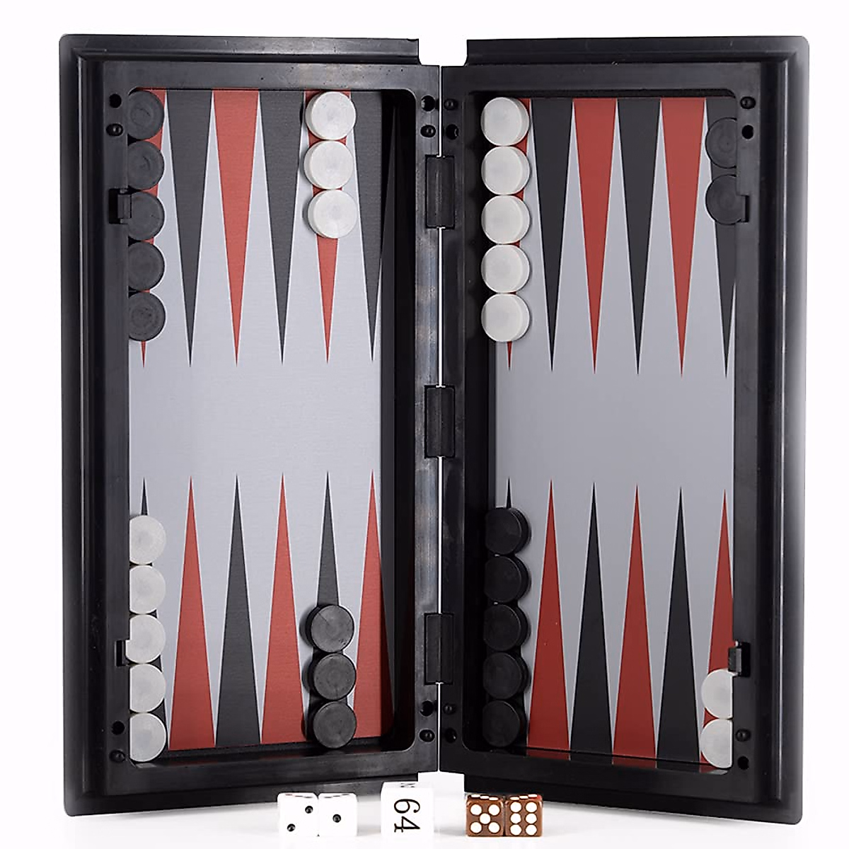 3-in-1 Magnetic Travel Chess Set - Includes Backgammon and Checkers. Compact Size (10 x 10 Inches)