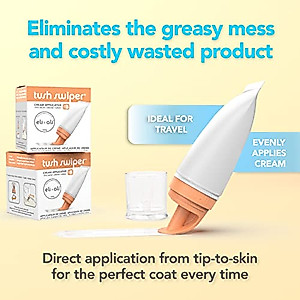 Eli & Ali Tush Swiper - Diaper Rash Cream & Butt Paste Applicator - Universal Fit for Most Diaper Creams | Mess-Free & Hygienic Alternative to Cream Spatula - Carry Less Baby Gear - Orange, 1 Pack