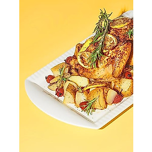 LIFVER Large Serving Platter Set, 16"/14"/12" 3-Piece White Porcelain Platters for Food, Serving Dishes Oven Safe Dinner Plates, Serving Trays Perfect for Entertaining and Appetizers