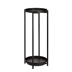 Amazon Basics Round Plant Stand, Black