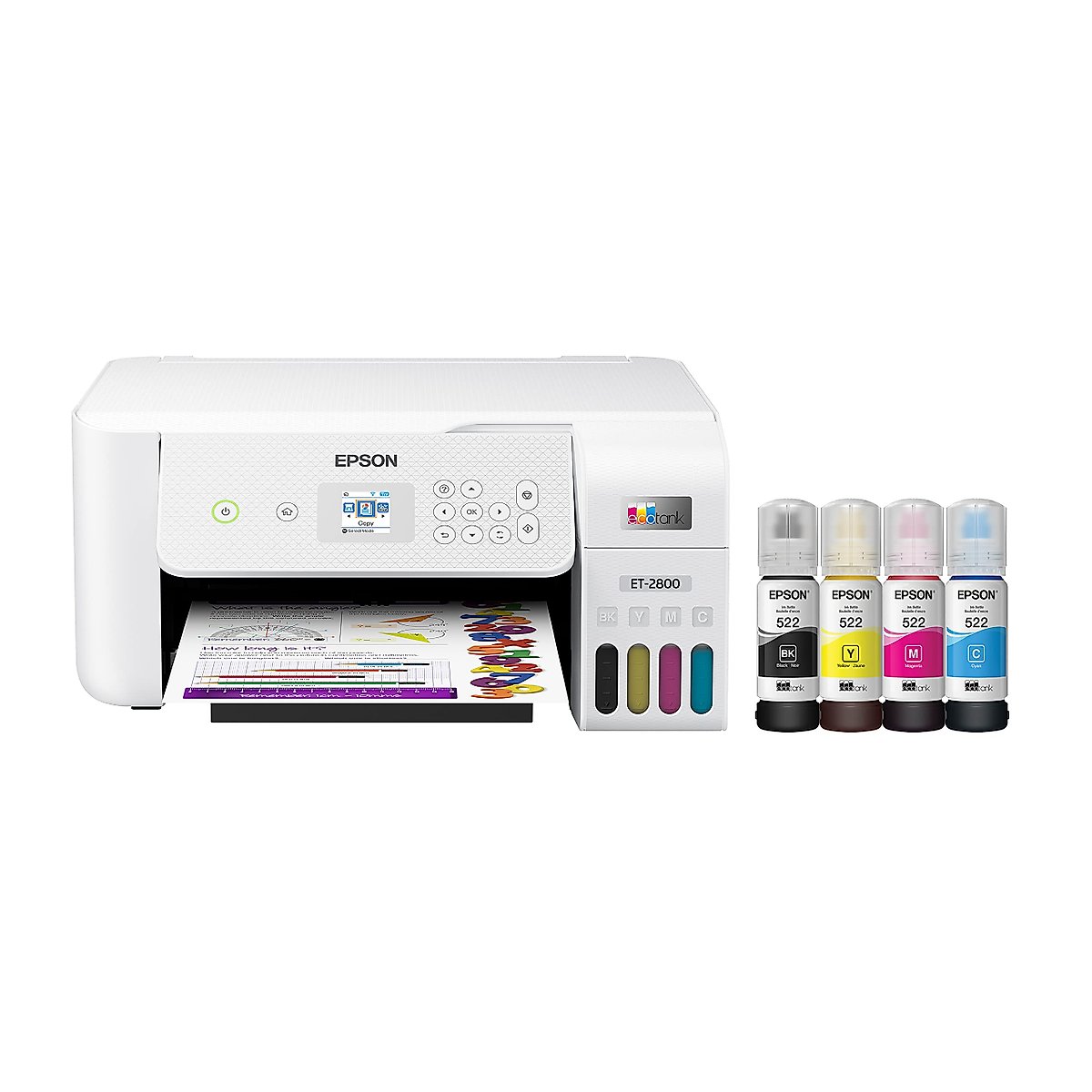 Epson EcoTank ET-2800 Wireless Color All-in-One Cartridge-Free Supertank Printer & Workforce WF-2960 Wireless All-in-One Printer with Scan, Copy, Fax, Auto Document Feeder