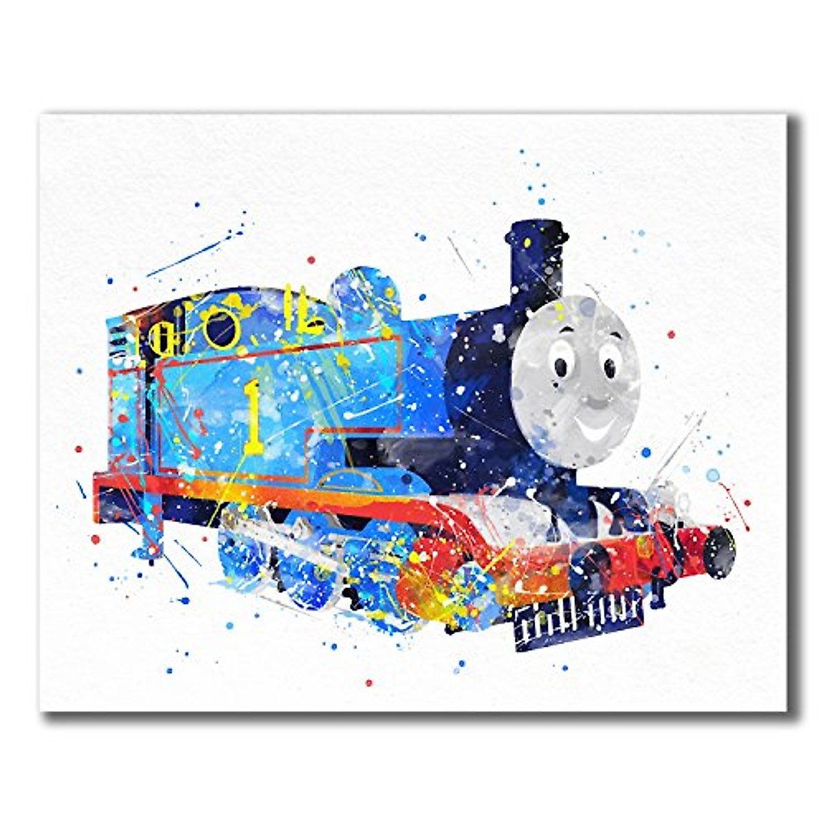 Thomas and Friends Watercolor Train Prints - Set of 3 (8 inches x 10 inches) Wall Art Decor Photos - Thomas the Tank - Percy the Small Engine