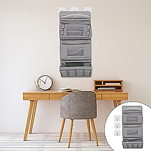 Cabilock Over The Door Storage Pockets Wall Hanging Storage Bag Organizer Premium Fabric Pouches for Living Room Bedroom Bathroom (Size L)