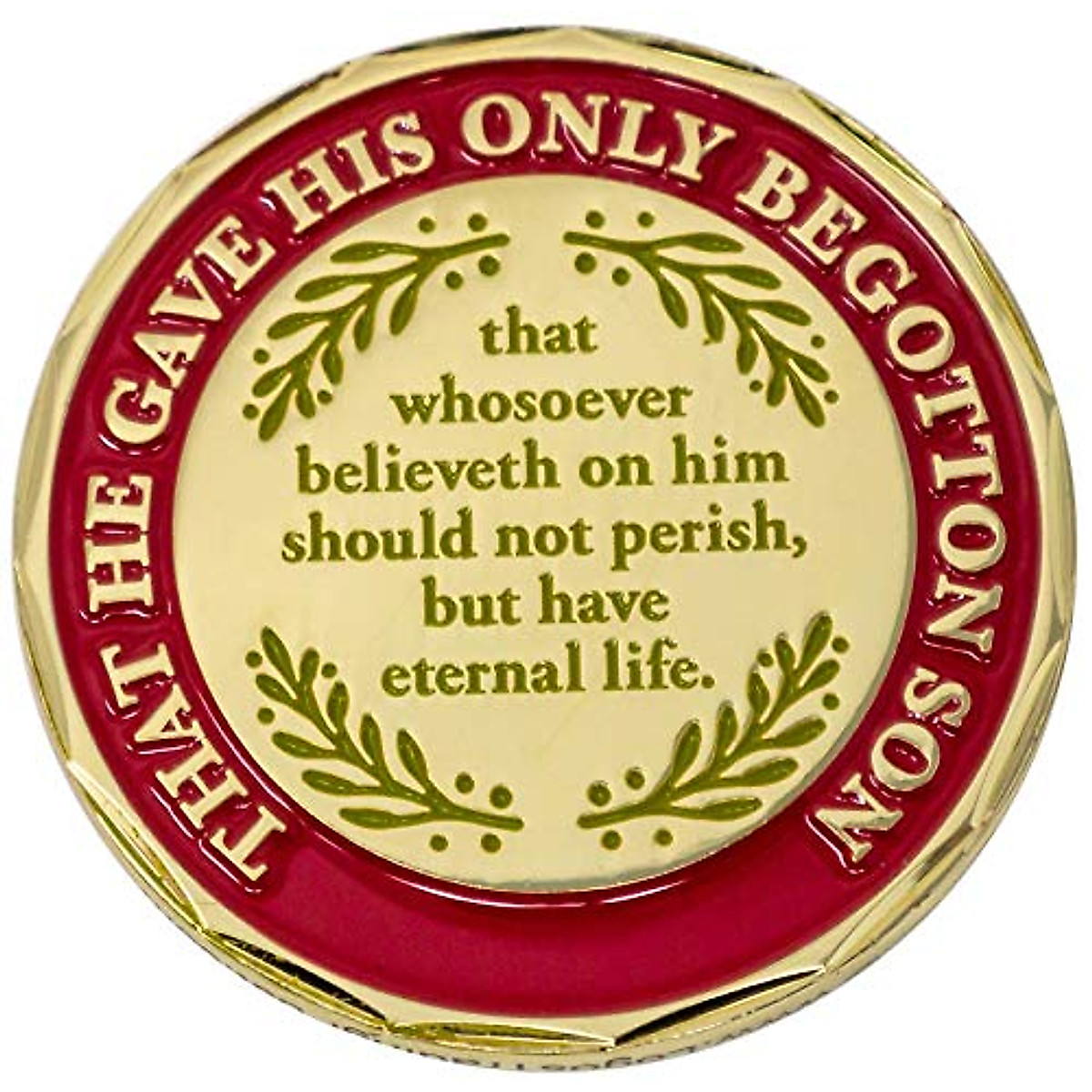 God Loves You Coin, for God So Loved The World That He Gave His Only Begotten Son, John 3:16 Gift. Gold Plated Christian Challenge Coin. Collectible. Eternal Life, Heavenly Father’s Heart Token.