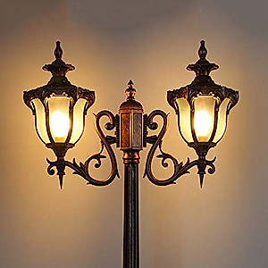 ZZYJYALG E27 European Home Garden High Rod Light Outdoor Waterproof Community School Lawn Street Lantern Light Hotel Villa Garden Park Column Light Landscape Lamp