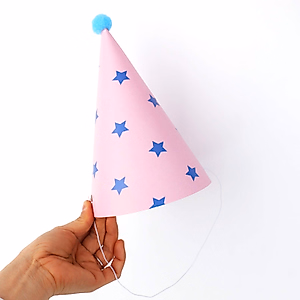 Beurio Birthday Party Cone Hats, 12 PCS
