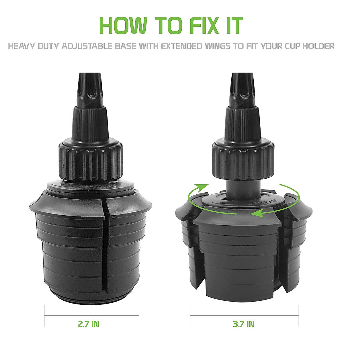 Cup Holder Phone Mount, Goose Neck Hands Free Cradle Compatible with Apple iPhone, Samsung Galaxy Z Flip, Z Fold, Google Pixel, Moto (PH650G)