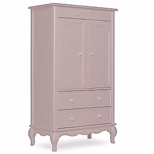 Evolur Aurora Armoire, Queen, Dusty Rose