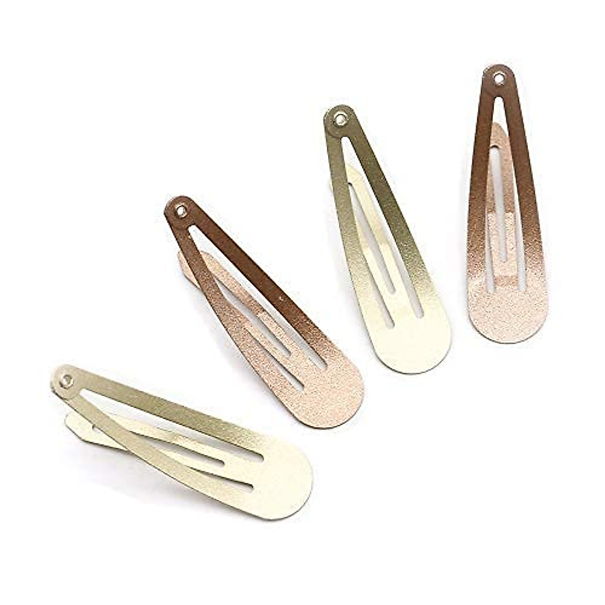 Dofash Snap hair clips metal grips 5cm/2in basic hair accessories star hair clips 12pcs (Blonde 6pcs+light brown 6pcs )