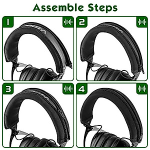 Geekria Headband Cover Compatible with V-Moda Crossfade LP, Crossfade M-100, Crossfade Wireless Headphone/Headband Protector/Headband Cover Cushion Pad Repair Part, Easy DIY Installation.