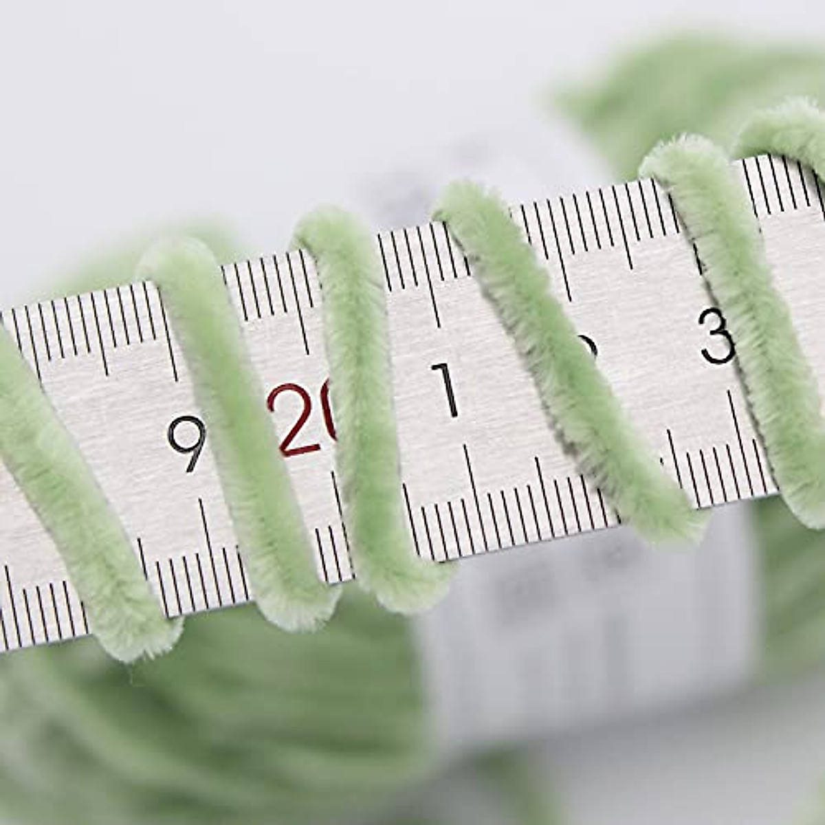 NICEEC 3 Skeins Soft Chenille Yarn Blanket Yarn for Knitting Fancy Yarn for Crochet Weaving DIY Craft Total Length 3×85m (3×93yds, 3×50g)_Mint Green