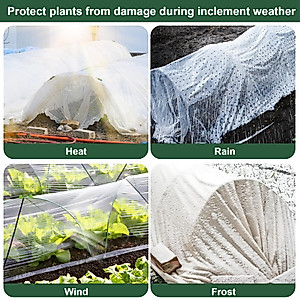 Aierden 72Pcs Garden Hoops for Raised Beds,12 Sets of 8FT Long Greenhouse Hoops Grow Tunnel, Fiberglass Support Hoops Frame for Netting, Plant Support Garden Stakes for Row Cover