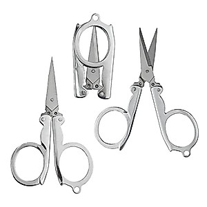 XINMEIWEN 4Pack Small Folding Scissors Portable Travel Scissors Stainless Steel Cutter Mini Scissors Set for Home Office and Travel Trip Scissors