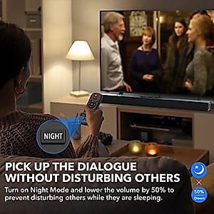 LARKSOUND Sound Bar for TV, Surround Sound System, TV Speaker Soundbar with Bluetooth/HDMI ARC/Optical/AUX/USB, 31 Inch