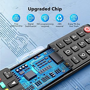 Newest Universal Remote Control for All Samsung TV Remote, Replacement Compatible for All Samsung Remote Control for Smart TV, LED, LCD, HDTV, 3D, Series TV