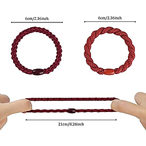 Hair Ties for Thick Hair, Tyfthui 32 Pcs Elastics Hair Bands Ponytail Holders, Hair Tie Bracelets for Women Girls, No Damage No Crease Hair Elastics for Women's Hair Multi-colored