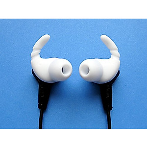 6pcs (W-NSTB) Left and Right Side Stabilizers Wing Fins Adapters Eartips Compatible with Sennheiser (M2 IE) Momentum I and G, HD1, HD1 Free and IE, CX, CXC, CXL, OCX, MM Series in Ear Earphones