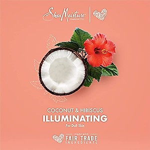 Shea Moisture Body Wash Moisturizing, Gluten Free Coconut & Hibiscus Foaming Milk & Body Wash Sensitive Skin, Coconut Oil, Vitamin E, Certified Organic Shea Butter, Family Size (2 Pack-16 Fl Oz Ea)