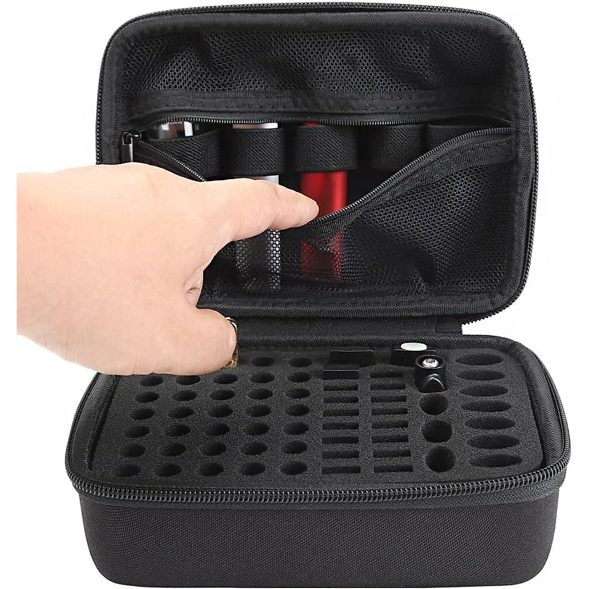 HUIZHU EVA Storage case with Elastic Protective Sponge for Storing 5IO pen Battery and Electronics and USB Charger and U disk (Black)