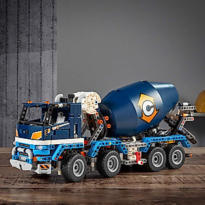 LEGO Technic Concrete Mixer Truck 42112 Building Kit, Kids Will Love Bringing The Construction Site to Life with This Cool Concrete Truck Toy Model Set (1,163 Pieces)