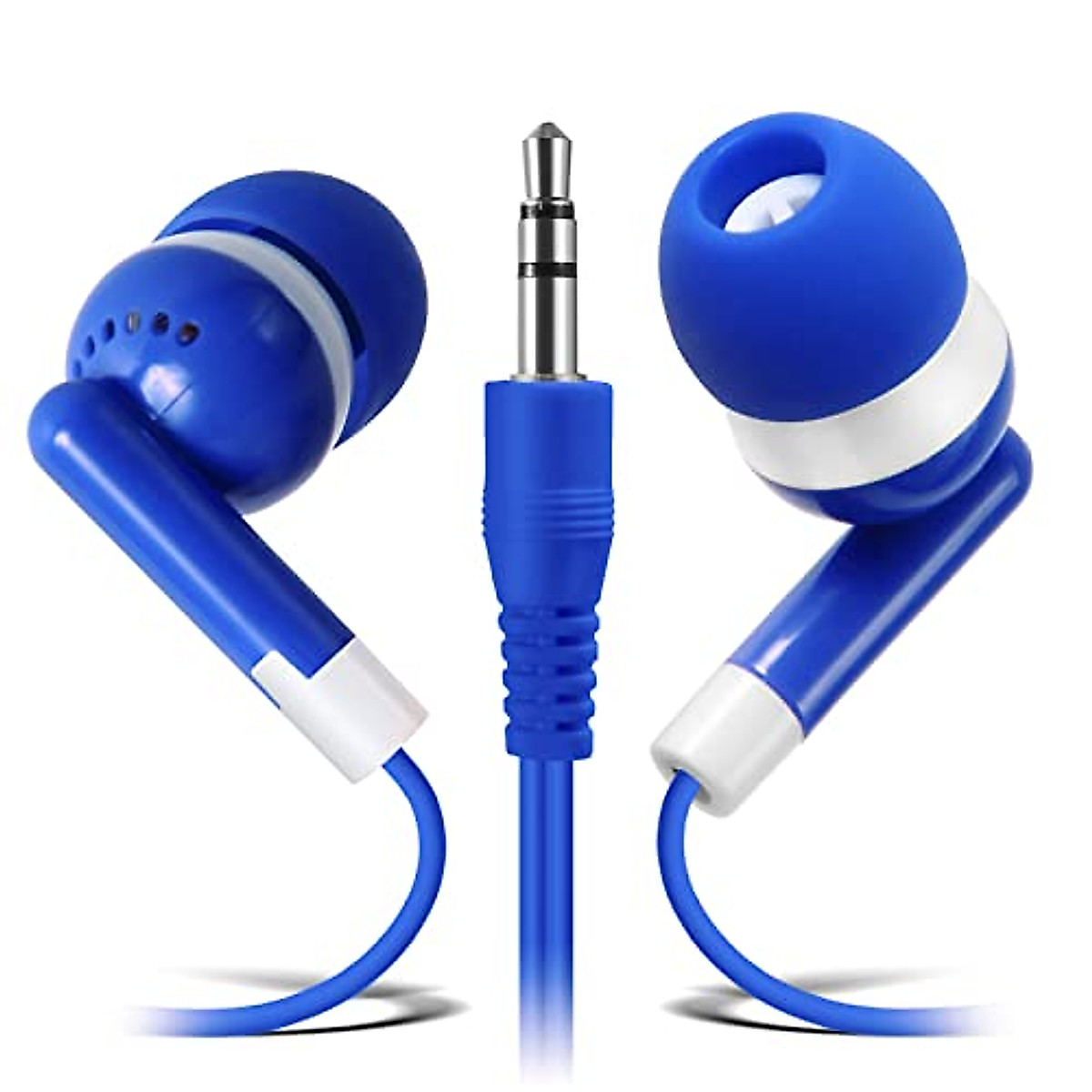 Keewonda Bulk Earbuds Headphones for Classroom 100 Pack School Earbuds for Kids Disposable Earphones Fits 3.5mm Interface for iPad Computers Laptops