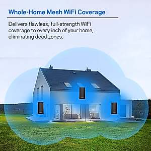 Linksys Velop Whole-Home Mesh WiFi System (Mesh Router for Whole-Home WiFi Mesh Network), 2-Pack, Black (MC2400)