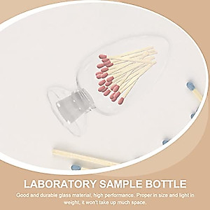 BESPORTBLE Matches Box Glass Cloche Match Holder Fireplace Match Cloche Jars Match Display Cloche Dispenser Matches Bottle With Stopper Empty Sample Display Bottle for Candles Lab Wedding Decor
