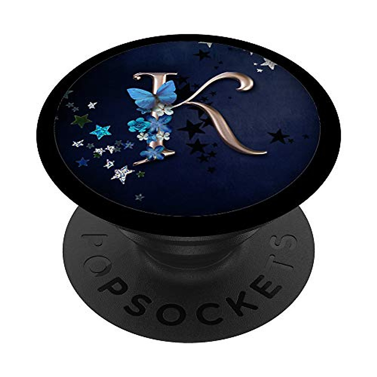 Butterfly Monogram Initial Letter K PopSockets PopGrip: Swappable Grip for Phones & Tablets