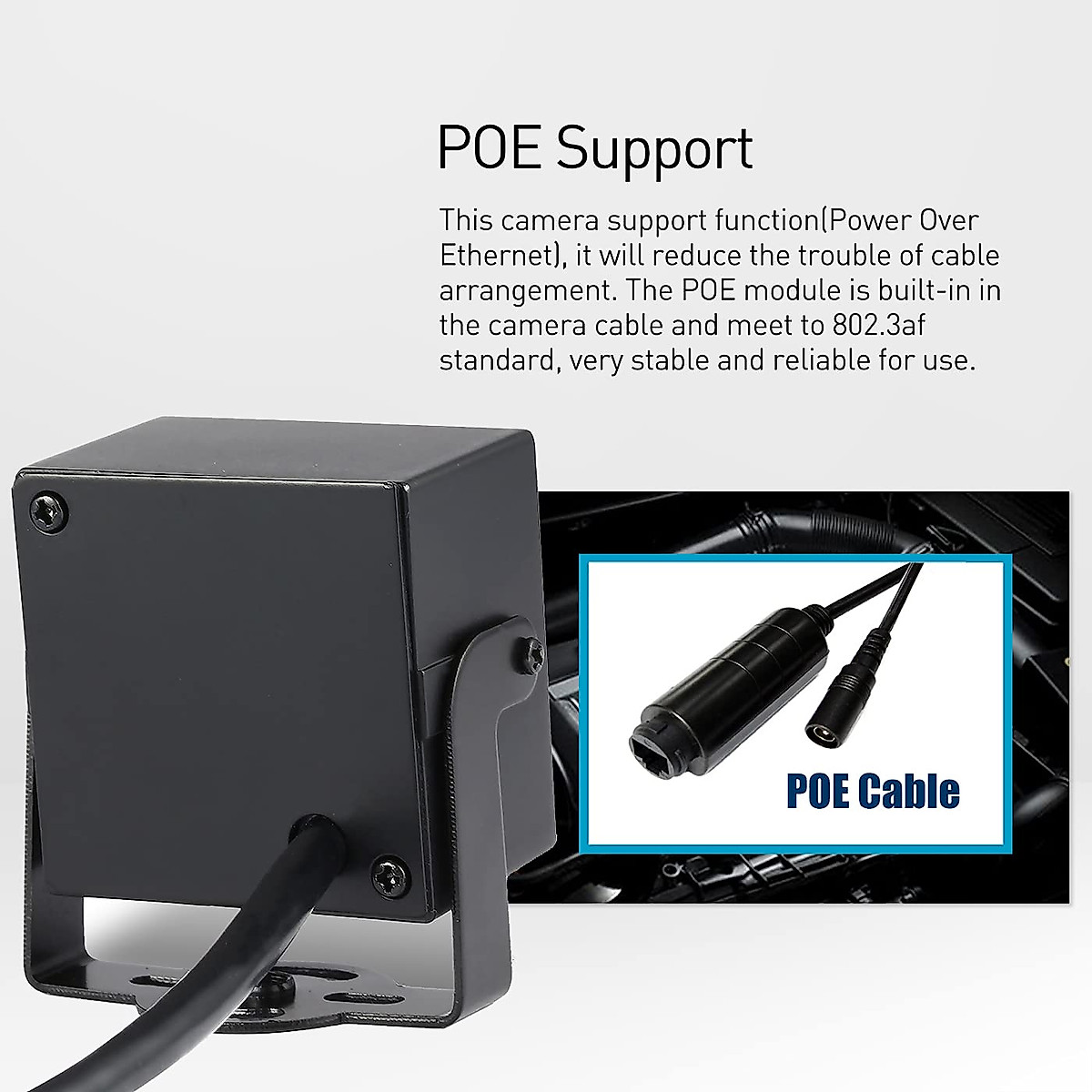 Revotech HD 3MP Mini Security POE IP Camera, 3.7 mm Pinhole Small Indoor Camera P2P Remote View CCTV Video Camera H.265(I706-2-P Black)