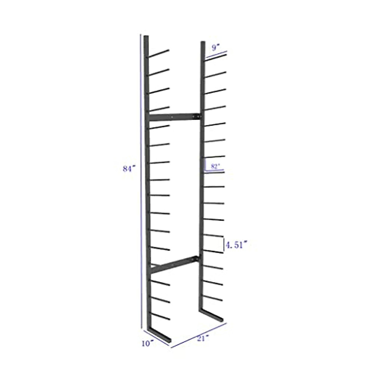 FixtureDisplays® Black Metal Blueprint Display 21X10X84" 16 Level Design Scroll Storage organizatoin Vertical 10055-NF