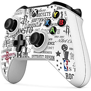 Skinit Decal Gaming Skin compatible with Xbox One S Controller - Officially Licensed NBA Houston Rockets Historic Blast Design