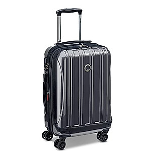 DELSEY Paris Helium Aero Hardside Expandable Luggage with Spinner Wheels, Titanium, Carry-On 19 Inch
