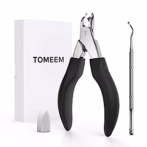 TOMEEM Toenail Clipper Pedicure Tool - Professional Podiatrist Toe Nail Cutter for Thick & Ingrown Nails, Sharp Curved Blade for Men, Women & Seniors