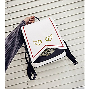 Smilovely Girl Magic Circle Cute Lolita Anime Cardcaptor Sakura Cosplay Backpack free size White