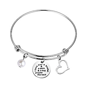 I Love You a Bushel and a Peck Mom Bracelet Grandmother Bracelet Mother's Day Jewelry (Bracelet S)