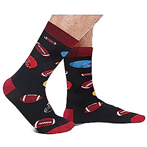 Funny Football Socks for Men Women Teens Boys - DO NOT DISTURB,I'M WATCHING FOOTBALL Novelty Fun Crew Socks-Funky Cotton Crazy Socks with Sayings-Valentines Day Funny Gifts Silly Stocking Stuffers