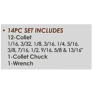 HHIP 3900-0505 ER-32 NMTB 40 Spring Collet Chuck Set, 14-Piece