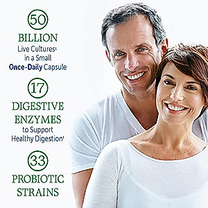 Garden of Life RAW Probiotics Colon Care Shelf Stable - 50 Billion CFU Guaranteed Through Expiration - Once Daily - Certified Non-GMO & Gluten Free - No Refrigeration, 30 Vegetarian Capsules