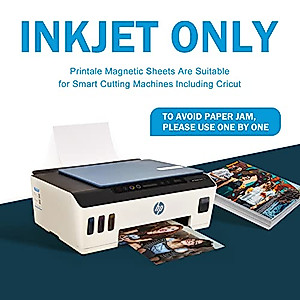 Uinkit 10 Sheets Printable Magnetic sheets Non Adhesive 13.5mil 8.5 x 11 inches Thick Magnet Glossy Photo Paper for Inkjet Printers