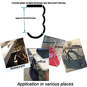 ROFLYER Purse Hook Set of 3 - Butterfly,Wish Tree,Peacock Foldable Handbag Hanger Safer Cleaner Bag, Fold Up for Easy Storage,Folding Table Hanger, with Velvet Pouch