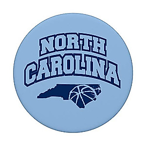 North Carolina Basketball Blue Navy Map PopSockets PopGrip: Swappable Grip for Phones & Tablets