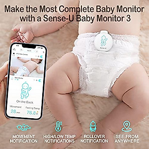 Sense-U Smart 2K Video Baby Monitor, FSA & HSA Eligible, Pan/Tilt, Person/Baby Crying/Motion Detection, 2-Way Talk, Night Vision, Background Audio, No Monthly Fee, (Compatible with Smart Baby Monitor)