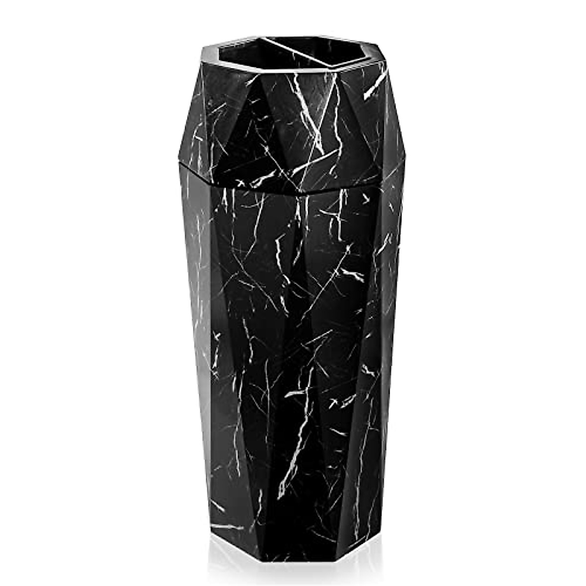 WICHEMI Outdoor Trash Can, 13 Gallon Outdoor Trash Can with Lid, Removable Inner Bucket Stainless Steel Commercial Garbage Can for Home, Office, Hotel and Mall