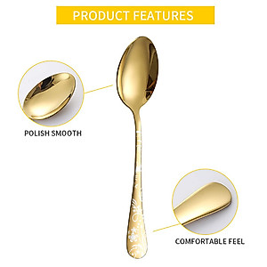 IKXO 35 Piece Silverware Set,Stainless Steel Silverware Set, Modern Sleek Flatware Set, Include Knife/Fork/Spoon & Long Teaspoon/Salad Fork Mirror-Polished & Dishwasher Safe Cutlery