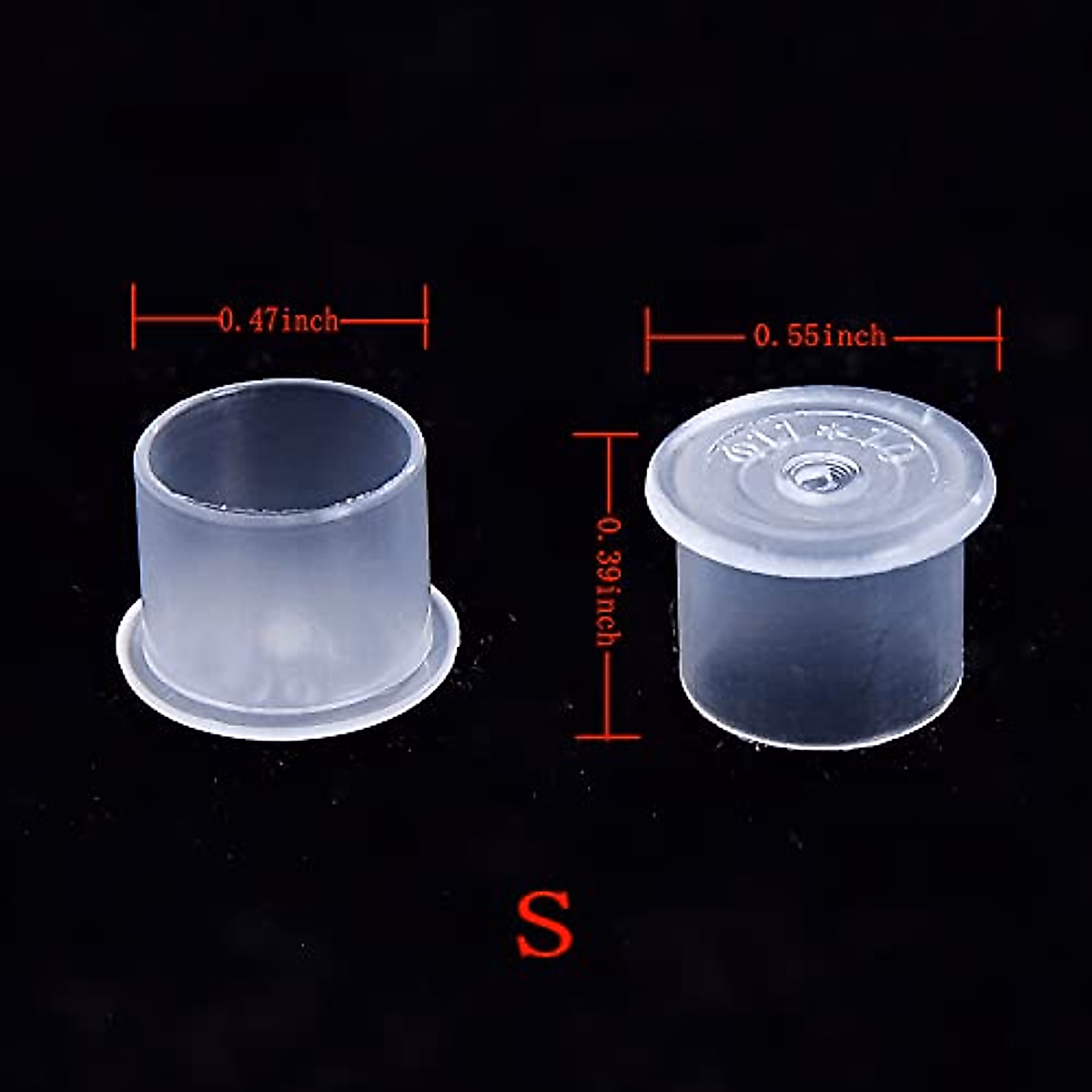 300pcs Ink Caps with Base Tattoo Ink Cups White Mixed #11 Small #14 Medium #17 Large Pigment Caps for Tattoo Permanent Makeup Container Cap Tattoo Accessory Tattoo Supplies Tattoo Kits