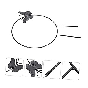 Yardwe 2pcs Plant Climbing Frame Peony Plant Floral Vines Mini Roses Climbing Vine Round Frame Plants Climbing Holder Plant Climbing Stand Plant Trellis Iron Garden Plant Stand Butterfly