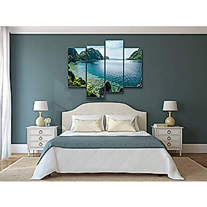 El Nido, Philippines Canvas Wall Art Hanging Paintings Modern Artwork Abstract Picture Prints Home Decoration Gift Unique Designed Framed 4 Panel